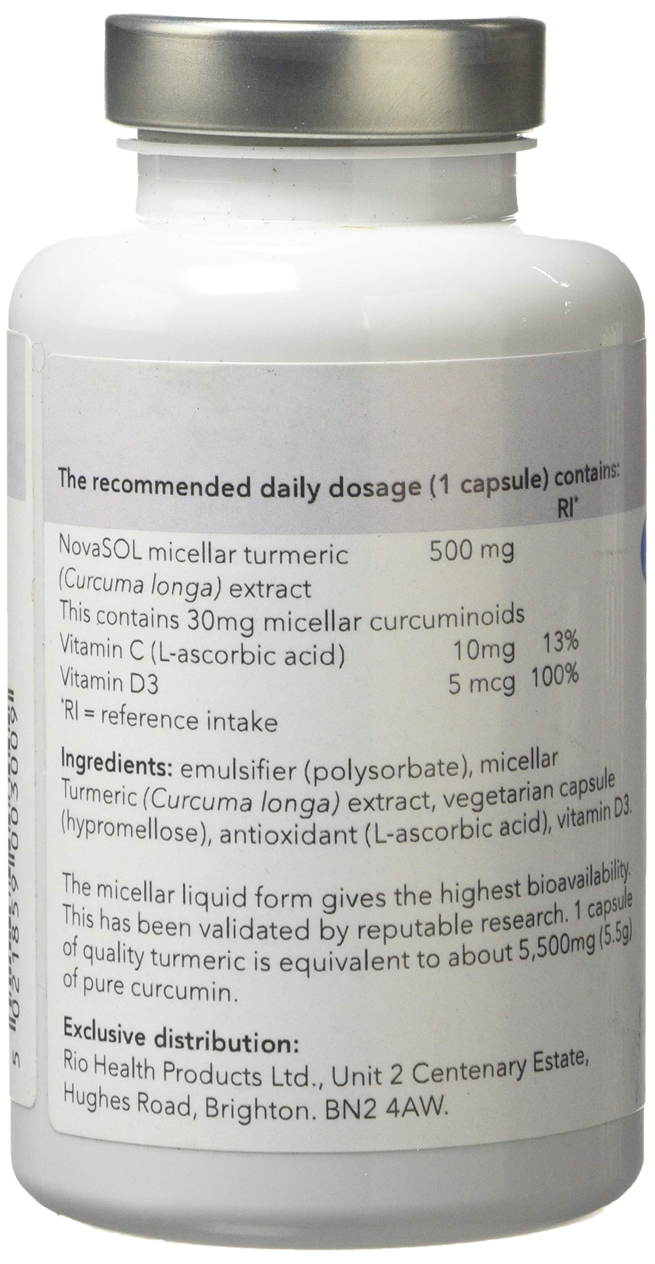 natural curcumin capsules for health