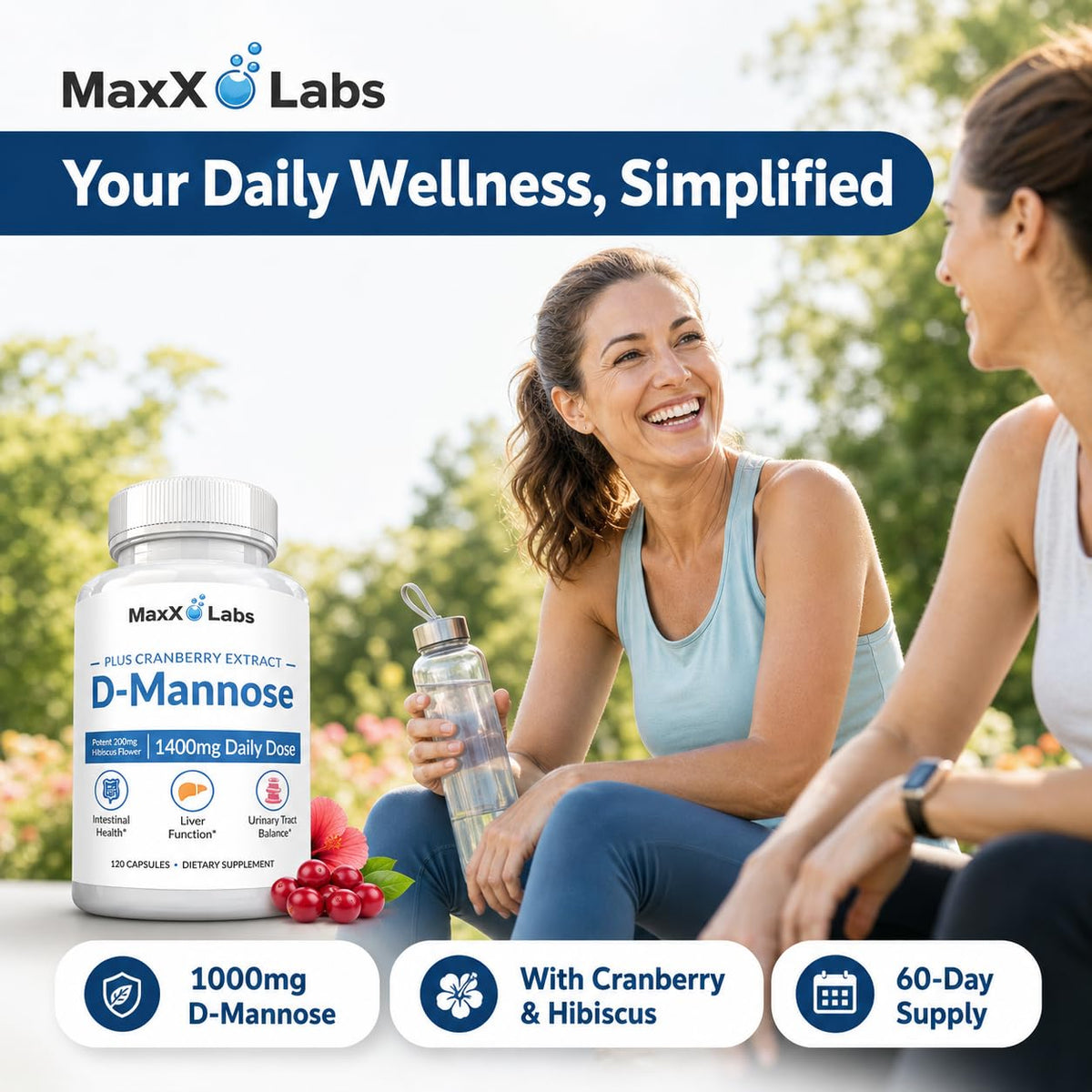 Natural D-Mannose supplement for bladder support