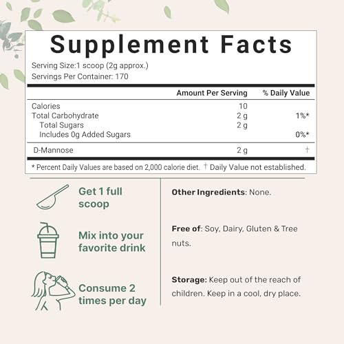 Natural D Mannose supplement for wellness