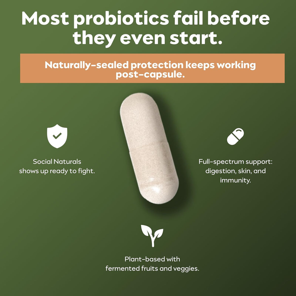 Natural daily probiotic supplement