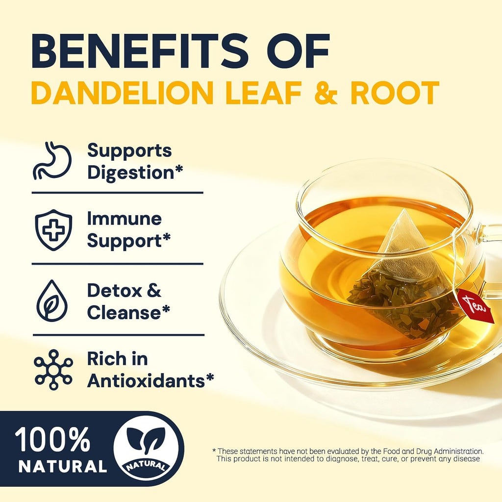 natural dandelion leaf and root tea