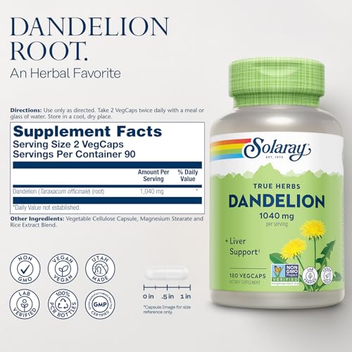 natural dandelion root capsules 180 count