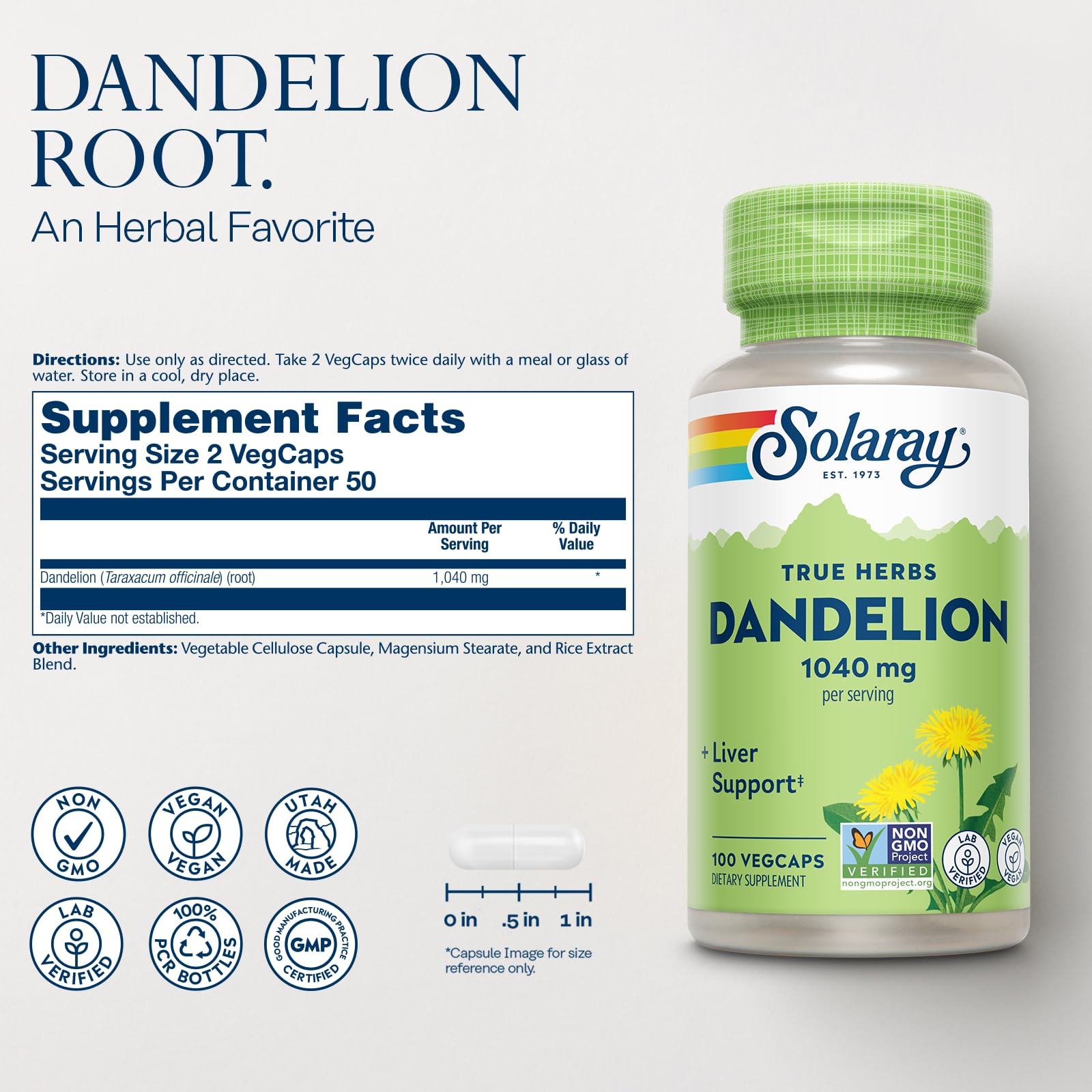 natural dandelion root capsules
