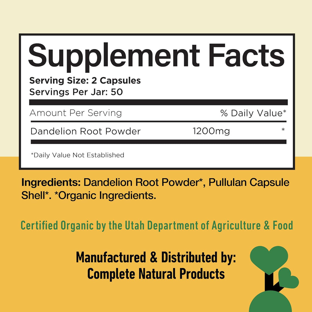 natural dandelion root supplement
