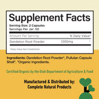 natural dandelion root supplement