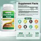 natural dandelion supplement for digestion