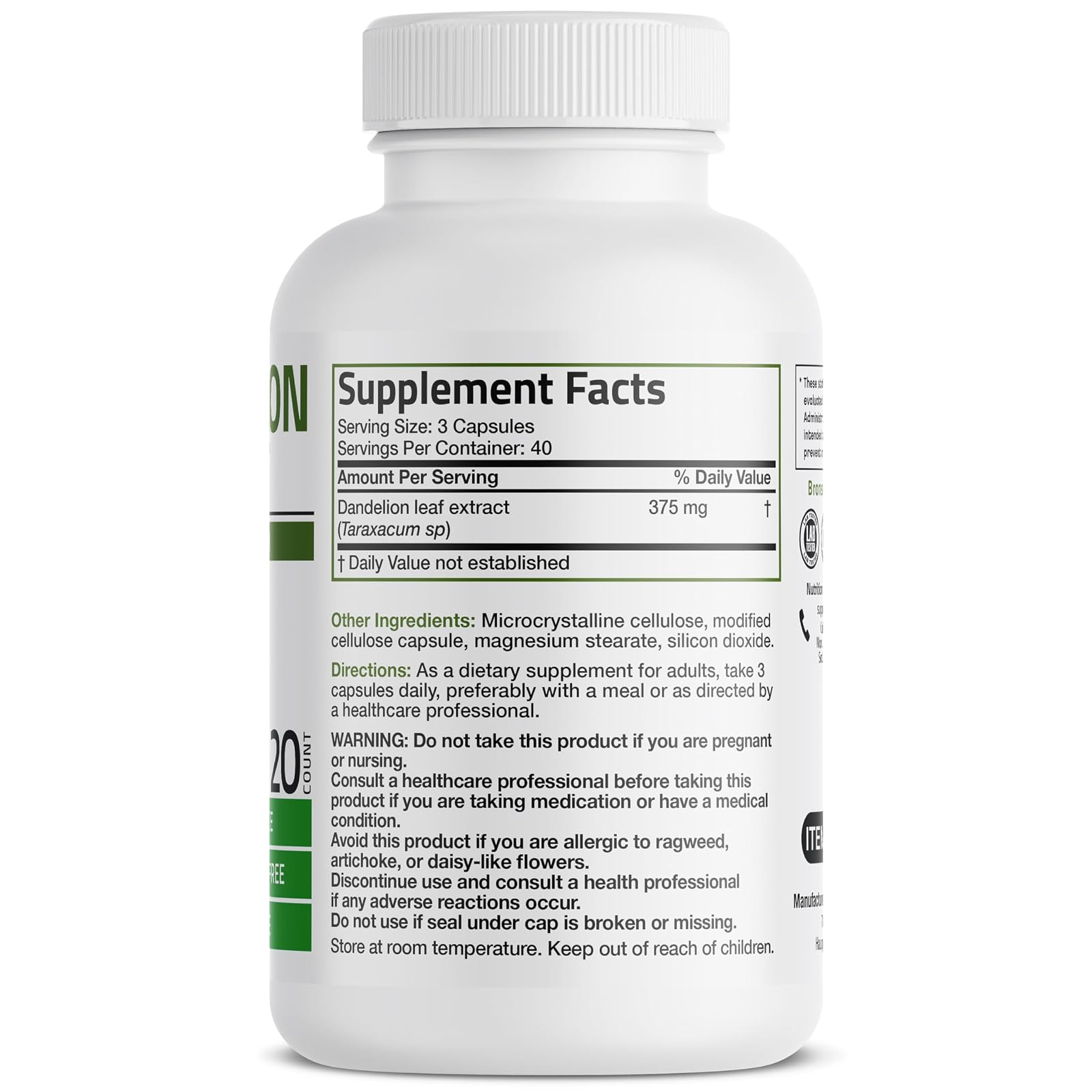 natural dandelion supplement for wellness