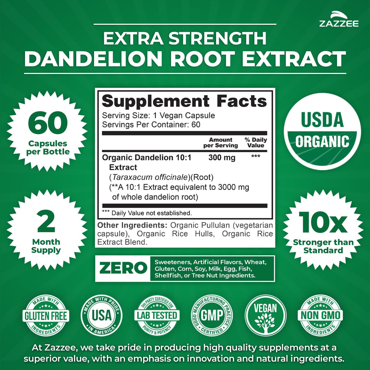 natural dandelion supplement for wellness