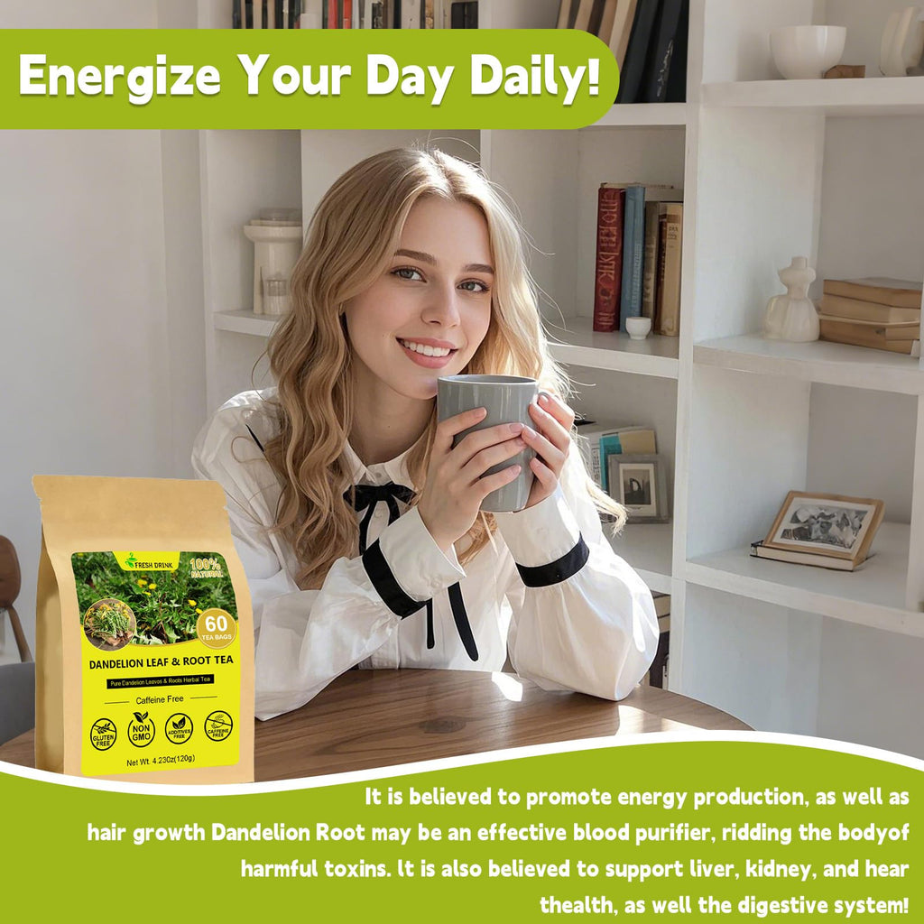 Natural dandelion tea for digestion