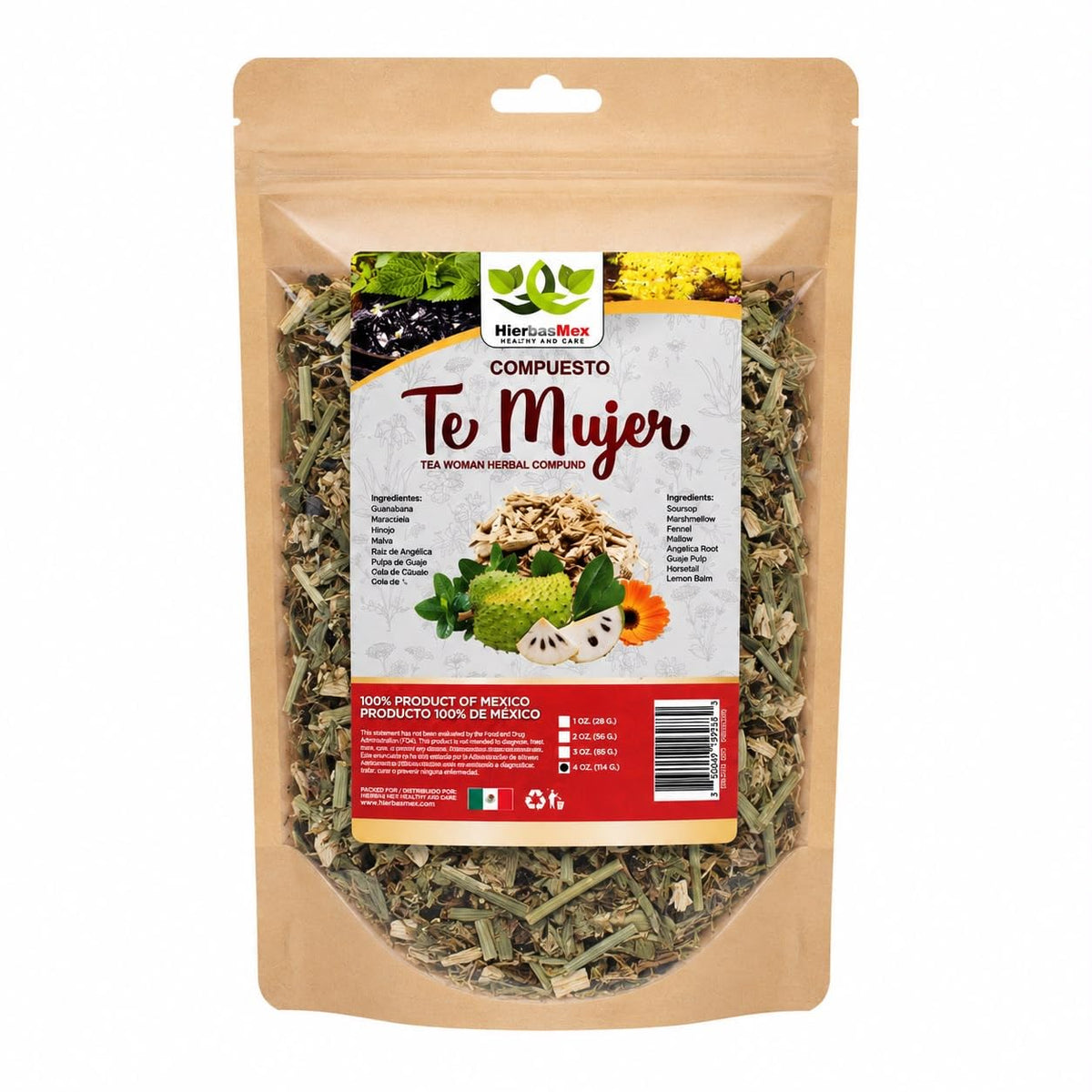 Natural de Mexico herbal tea for women