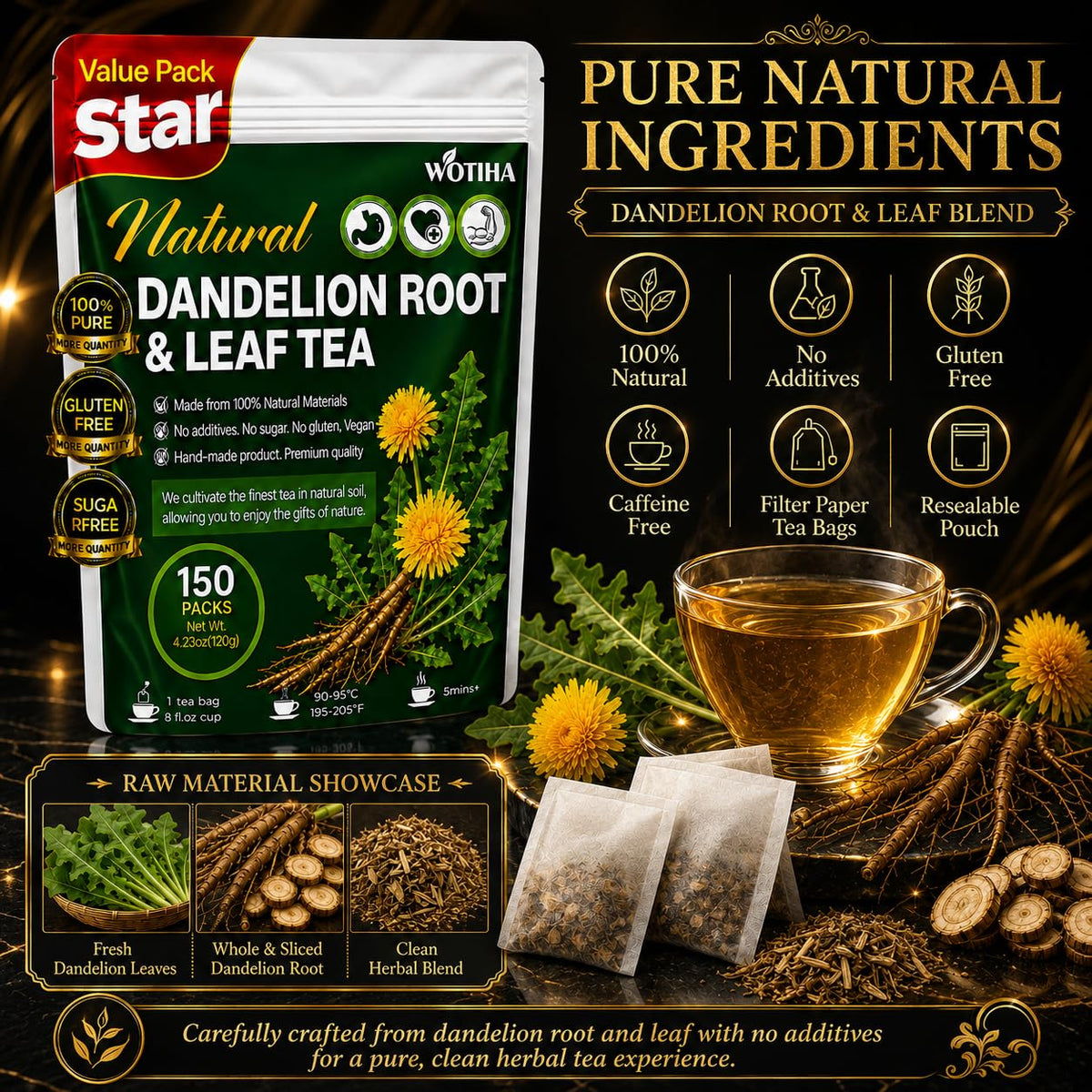 natural detox dandelion leaf tea