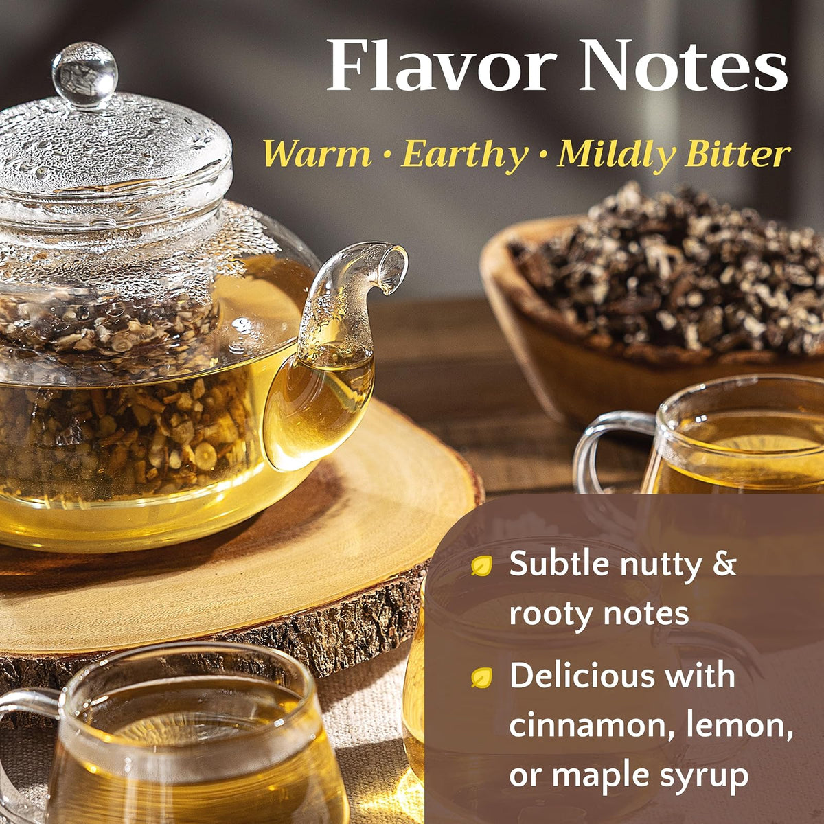 Natural detox dandelion root infusion