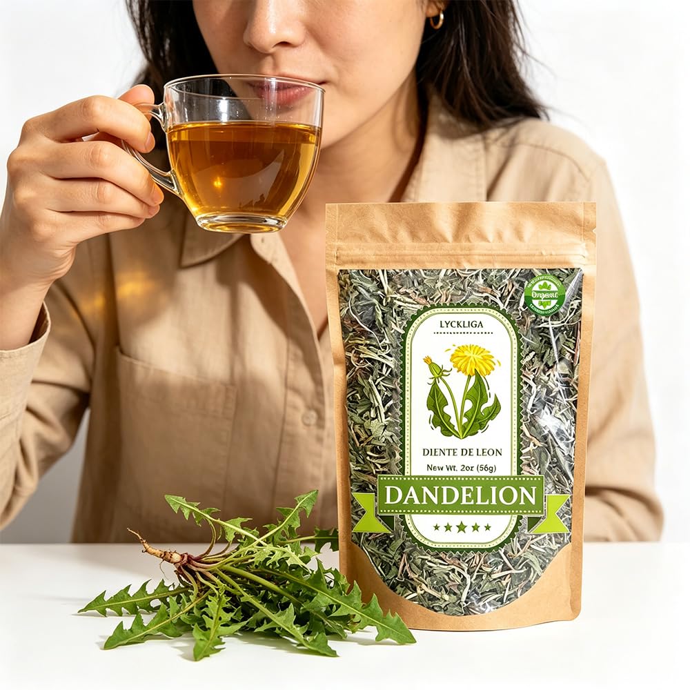 Natural detox dandelion root tea