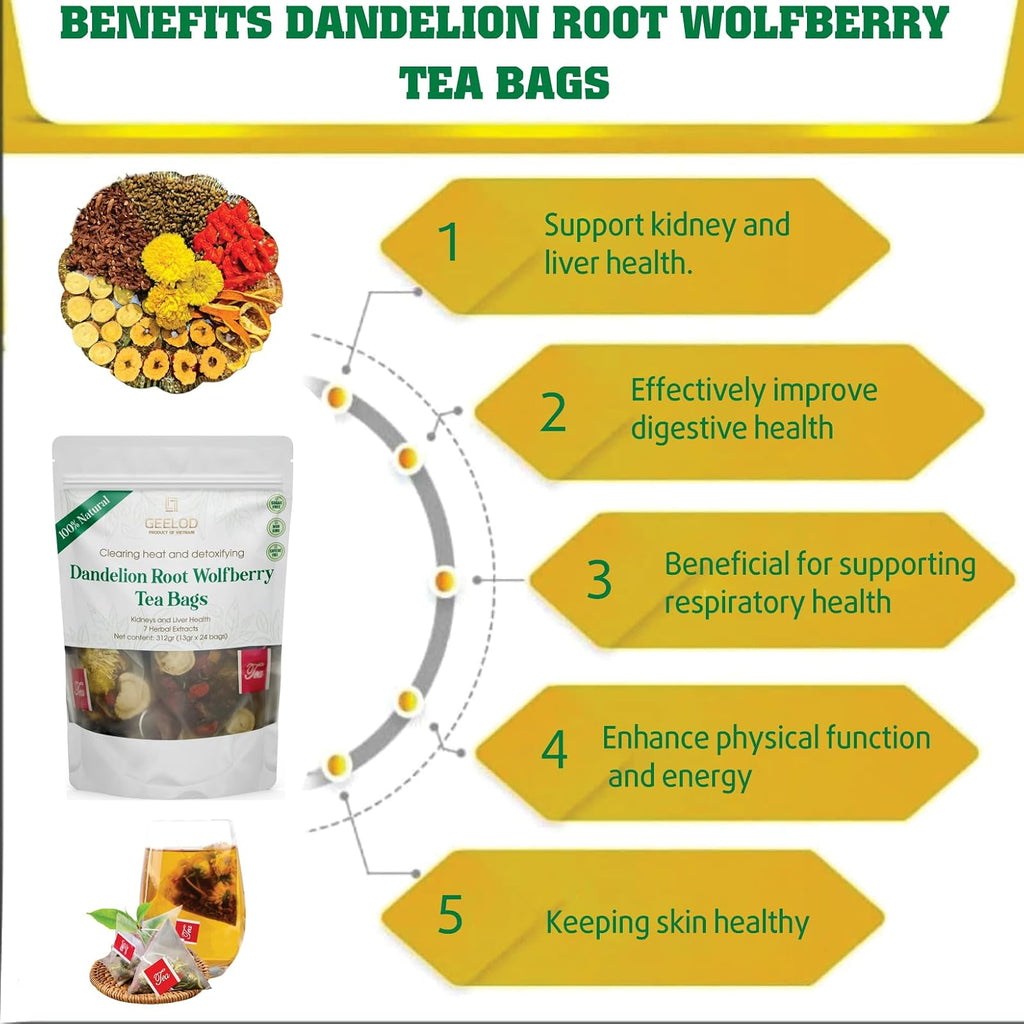 Natural detox dandelion tea