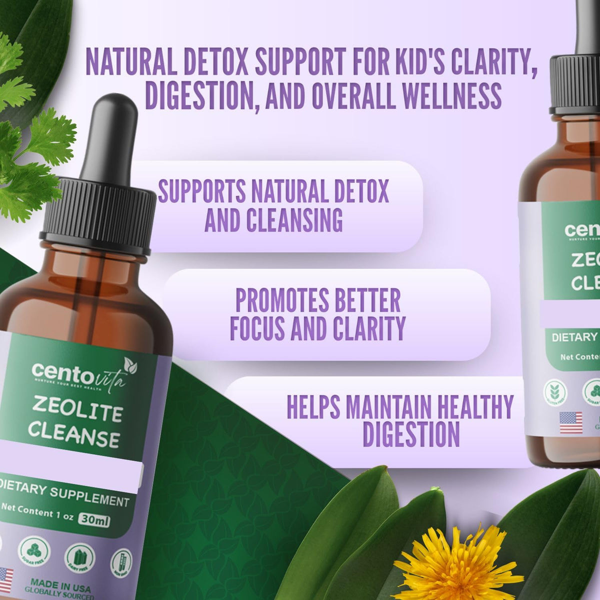 Natural detox drops for children