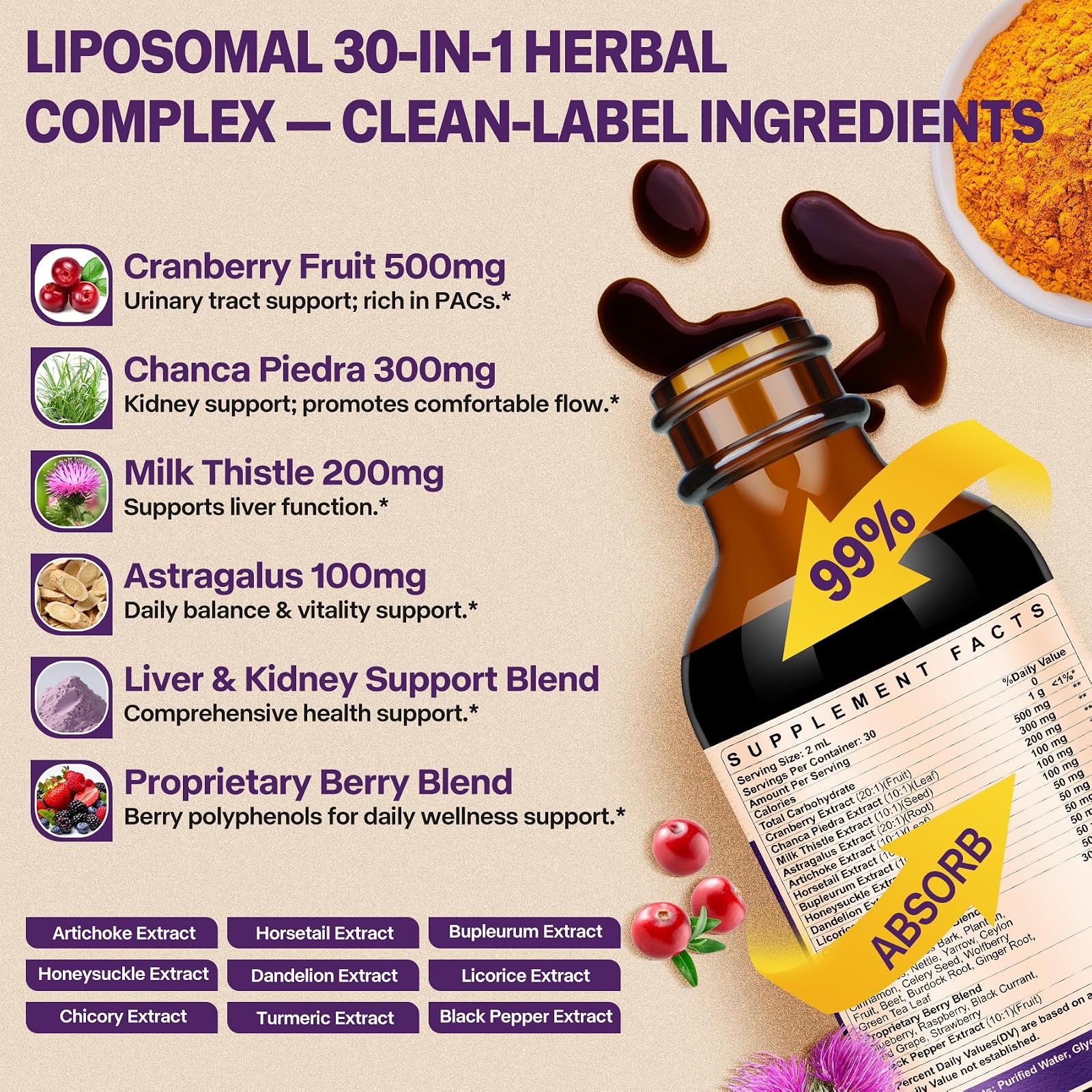 natural detox drops with blueberry flavour