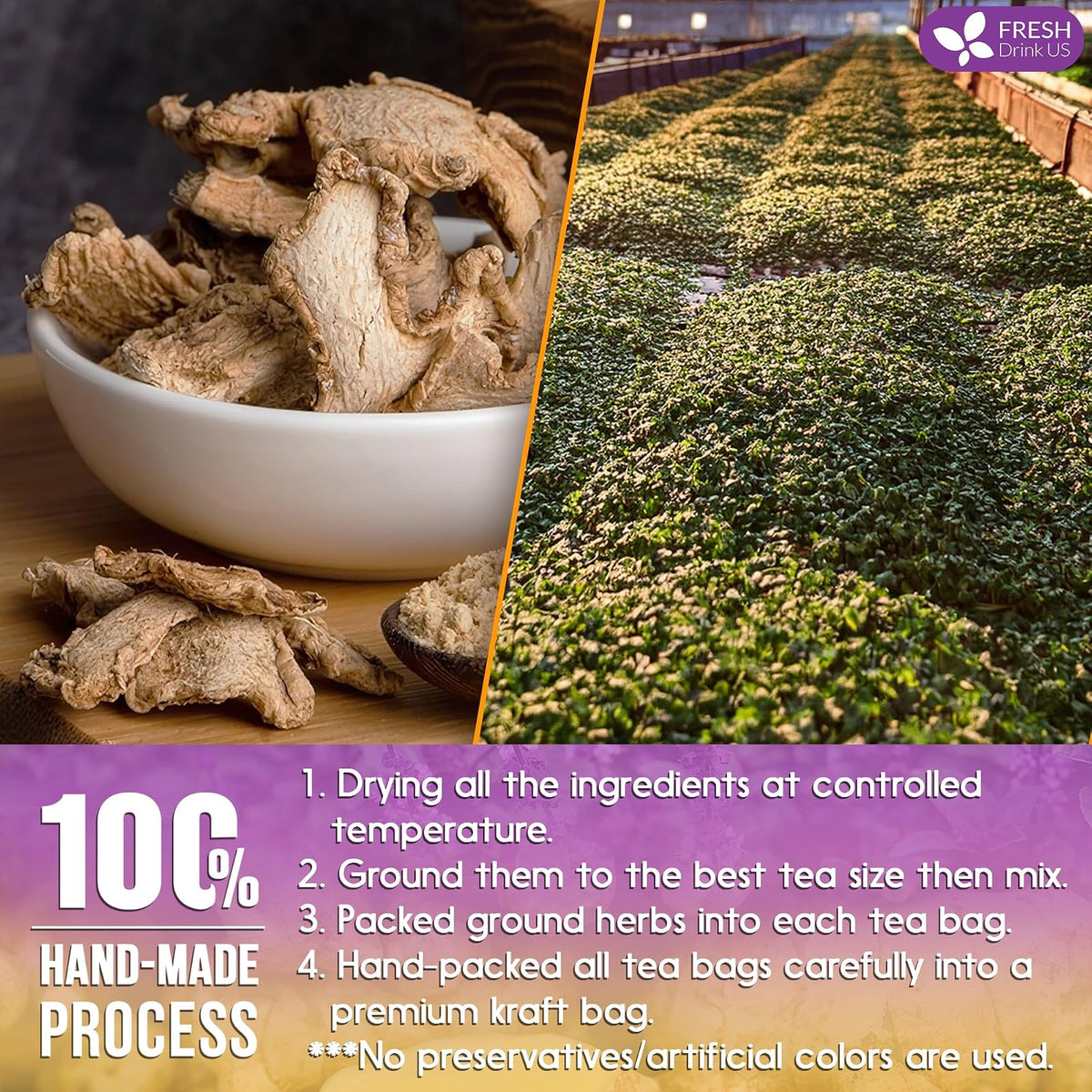 natural detox ginger tulsi tea blend