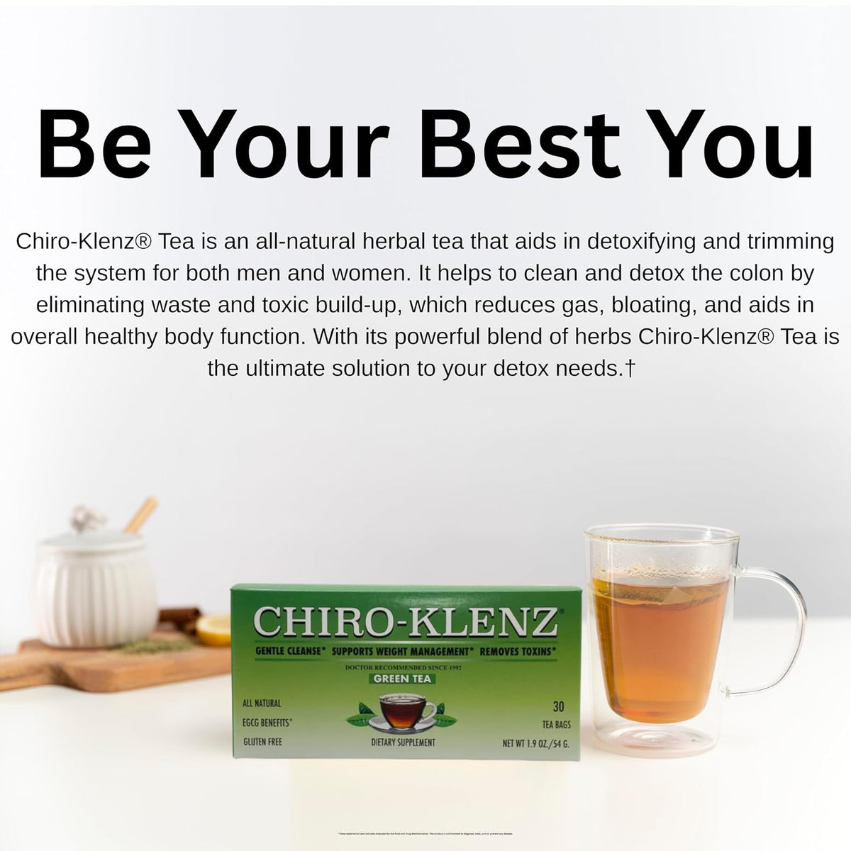 natural detox green tea infusion