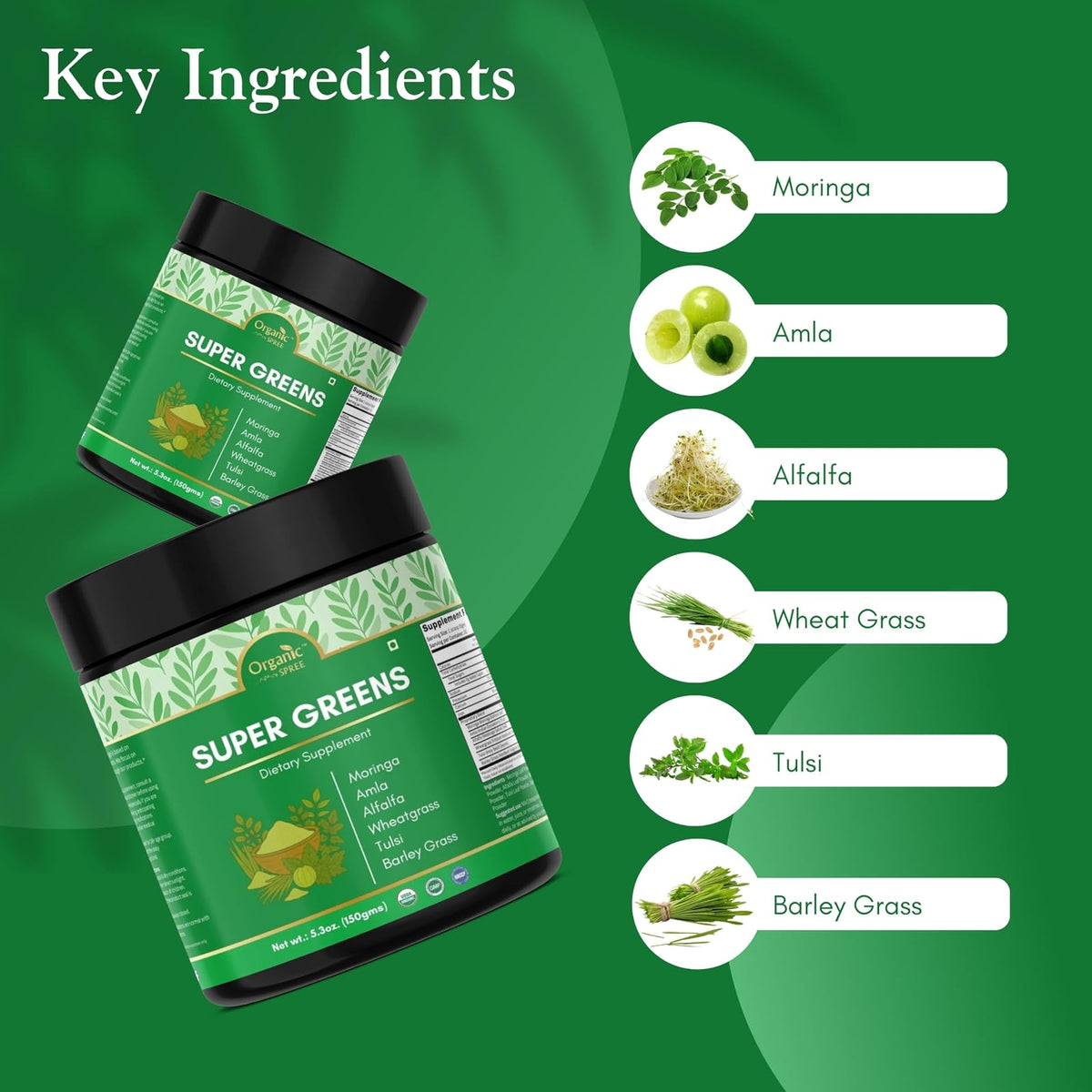 natural detox greens powder blend