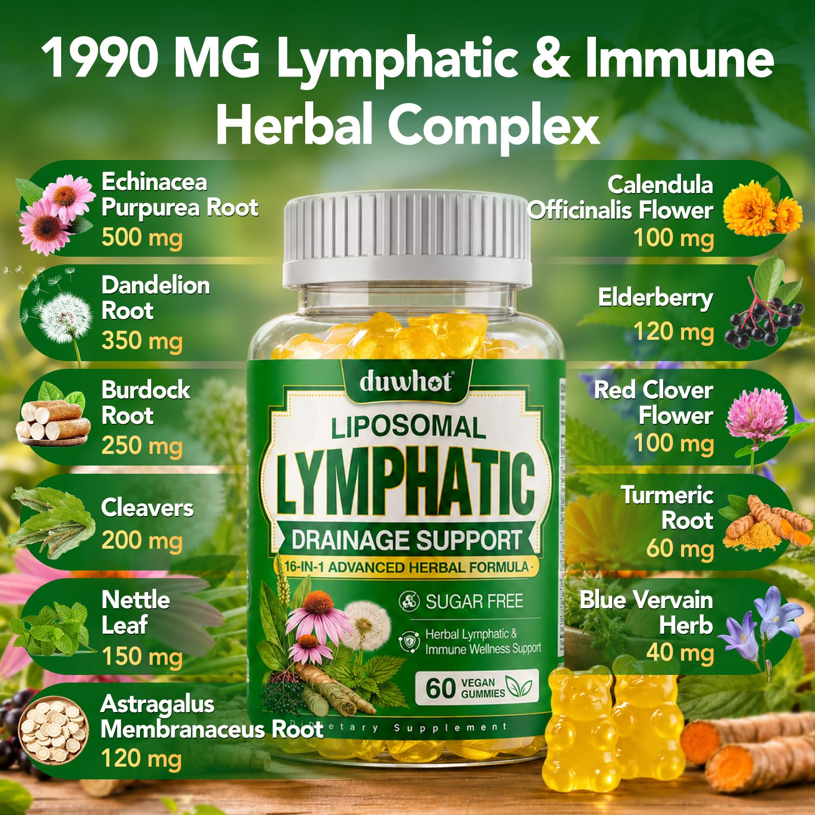 natural detox gummies for lymph health