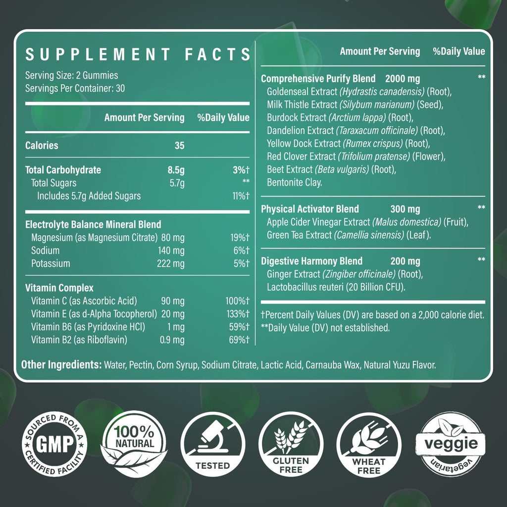 natural detox gummies with milk thistle