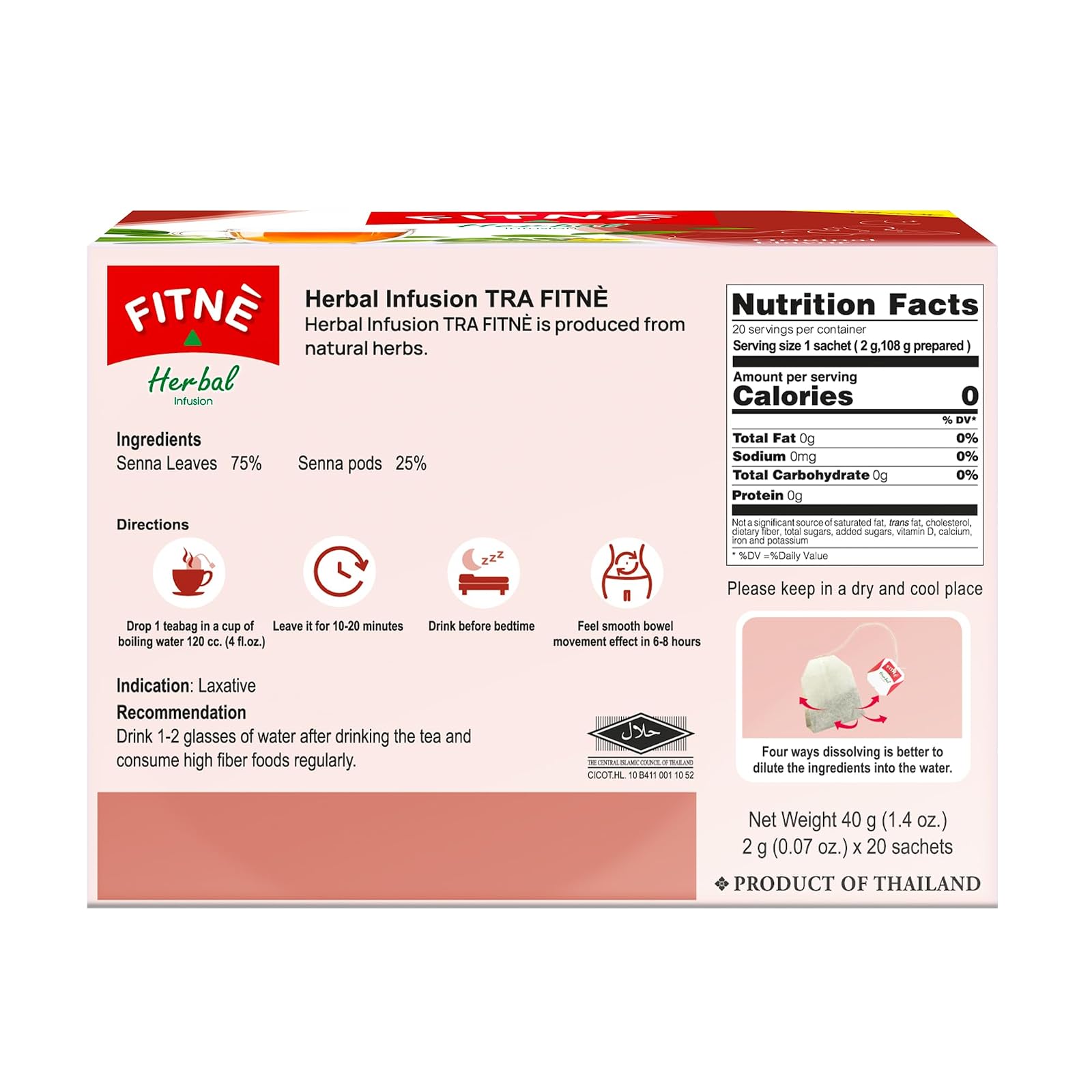 natural detox herbal tea bags