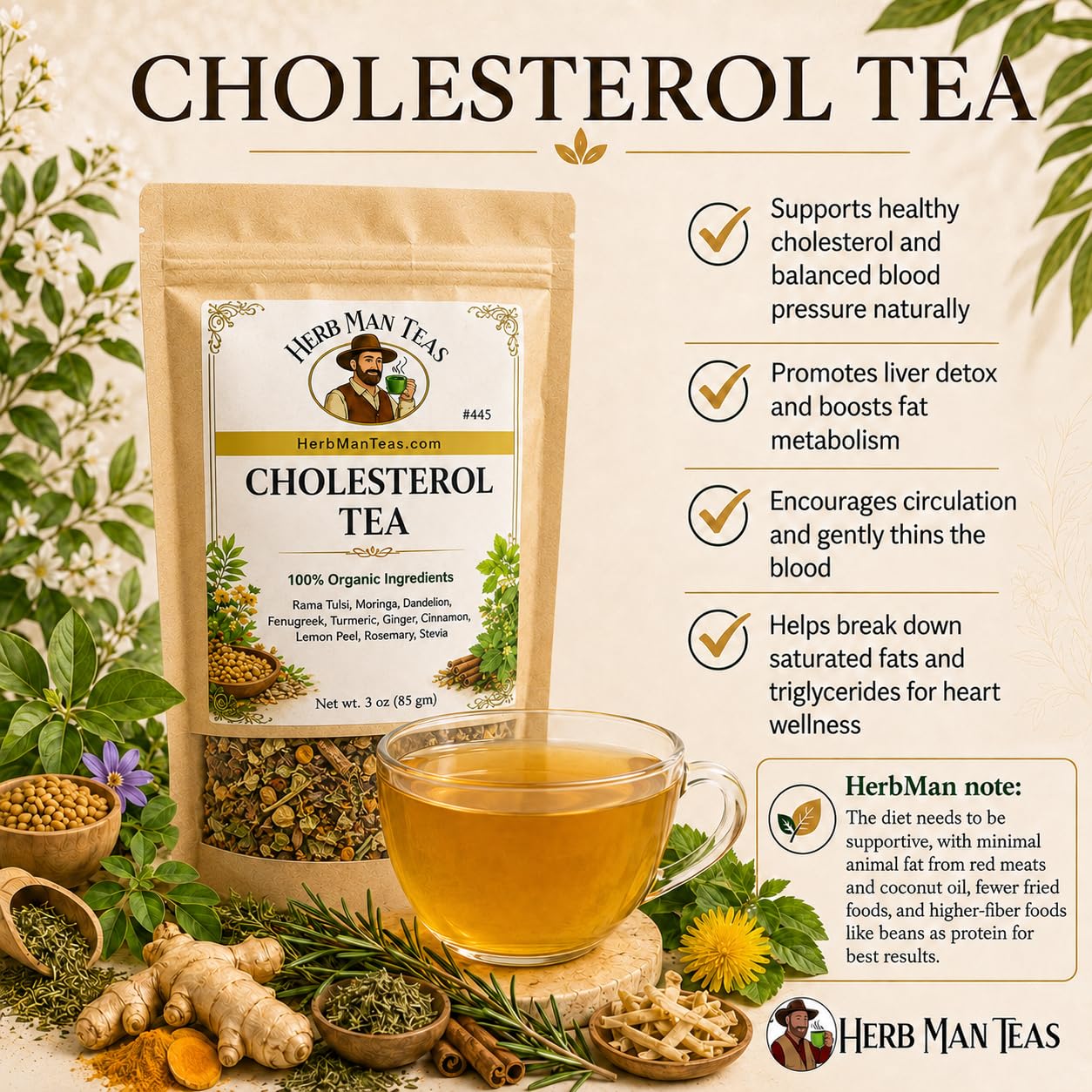natural detox herbal tea blend