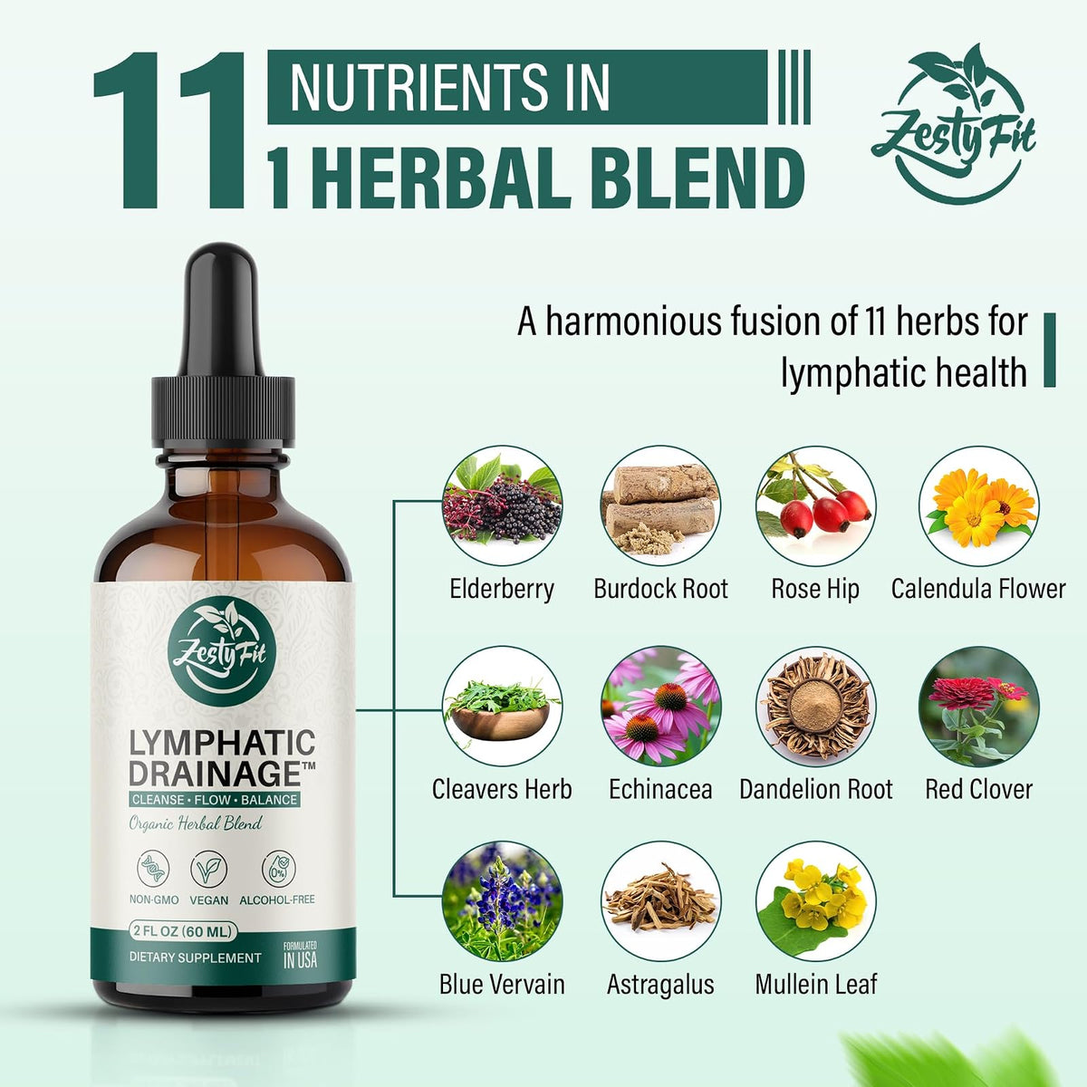 Natural detox support drops