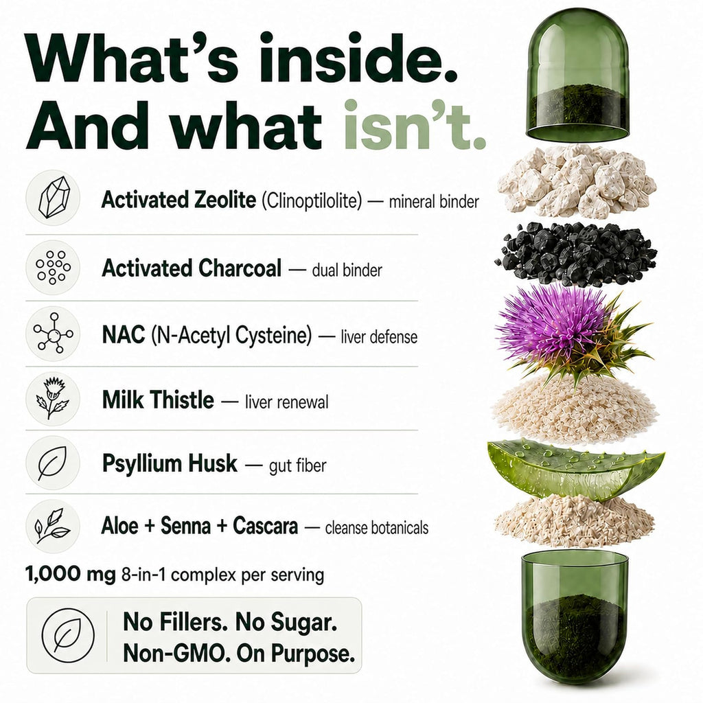 Natural detox support with zeolite