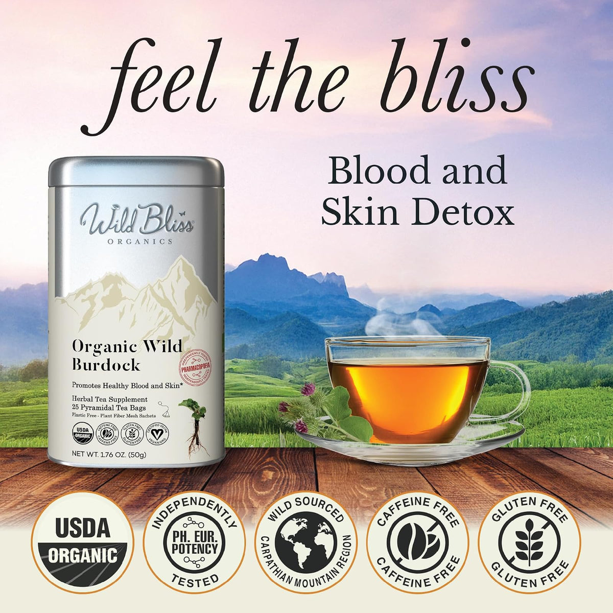 natural detox tea with burdock root