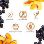 Natural detox tea with peach