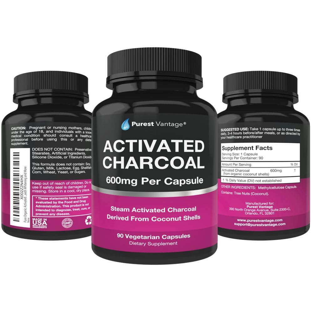 Natural detox with Activated Charcoal capsules