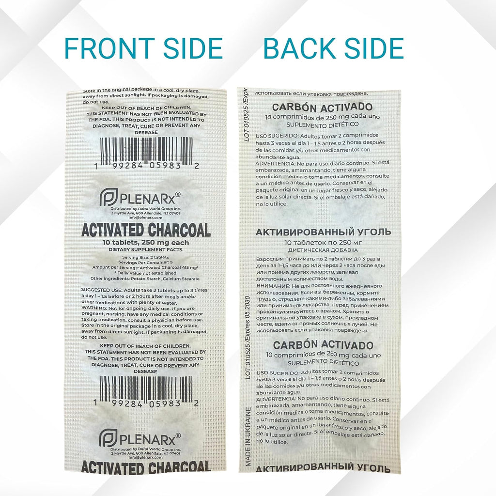 Natural detox with activated charcoal