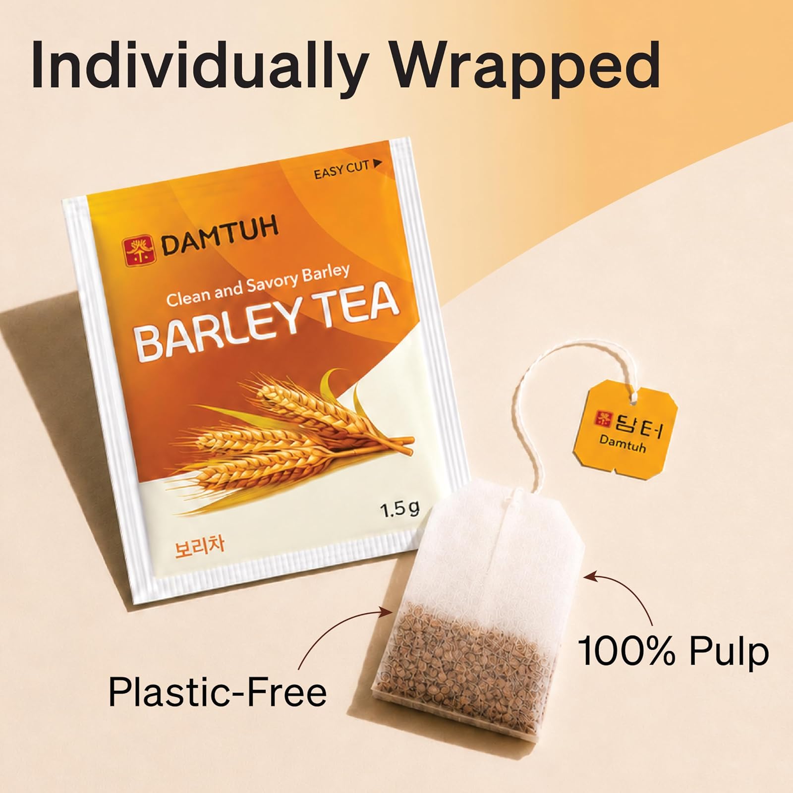 natural detox with barley tea bags