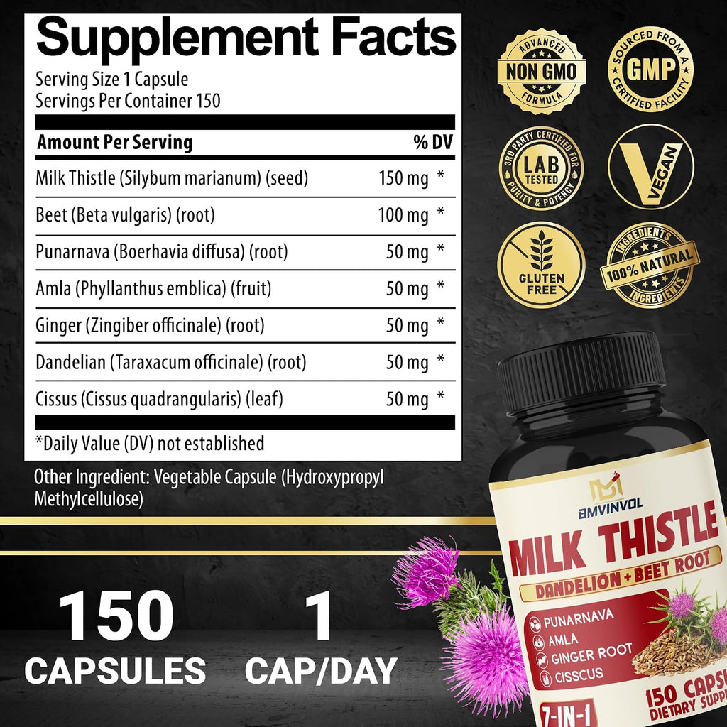 natural detox with BMVINVOL Milk Thistle