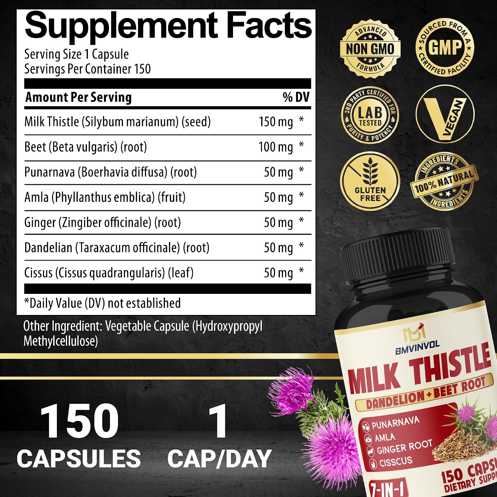 natural detox with BMVINVOL Milk Thistle