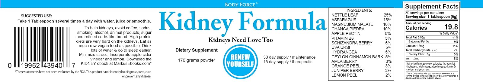 Natural detox with Body Force powder