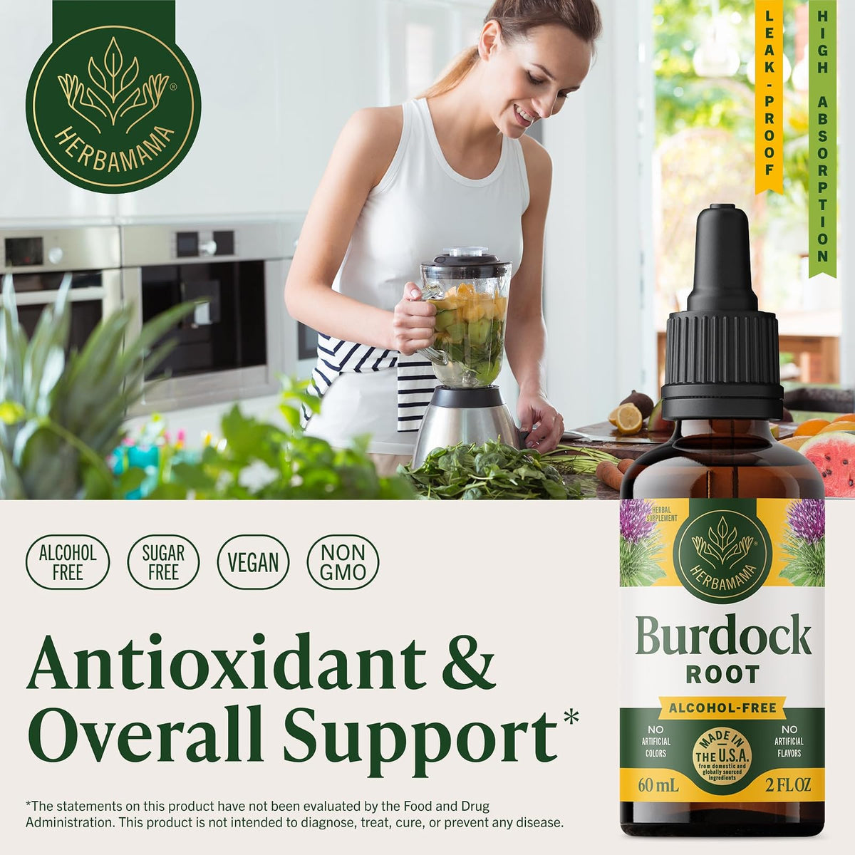 natural detox with Burdock Root drops