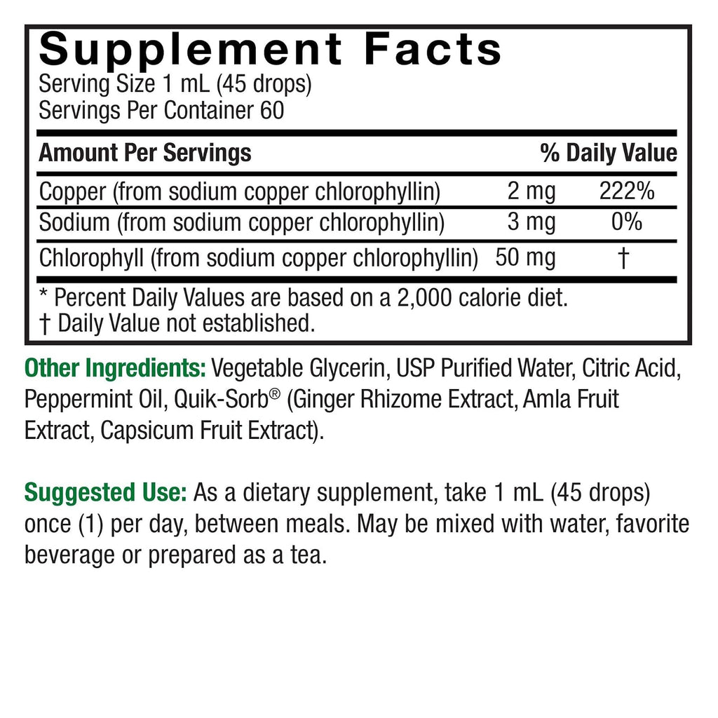 natural detox with chlorophyll 50 mg