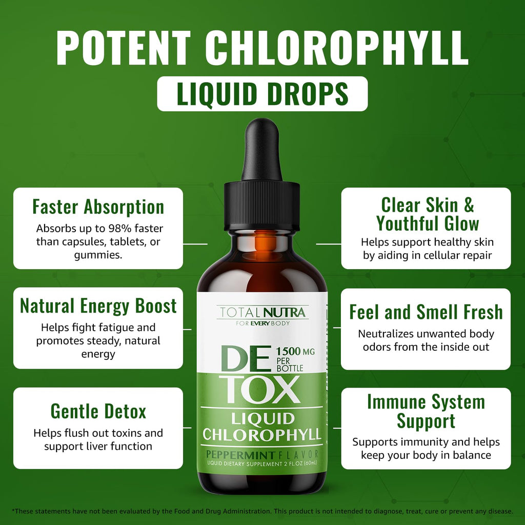 natural detox with chlorophyll drops