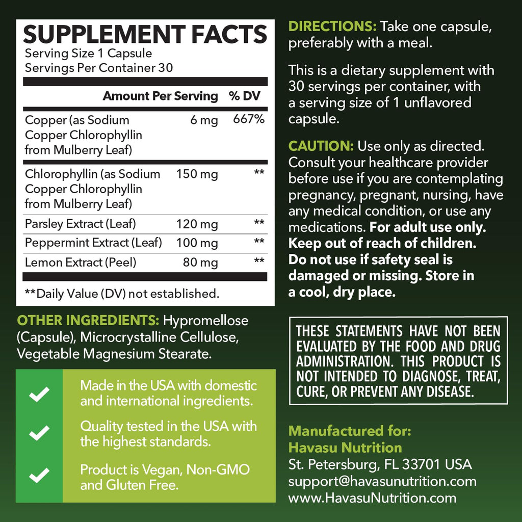 Natural detox with chlorophyll