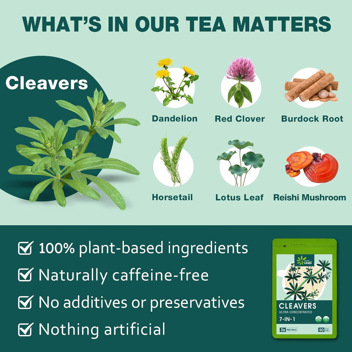 natural detox with cleavers tea