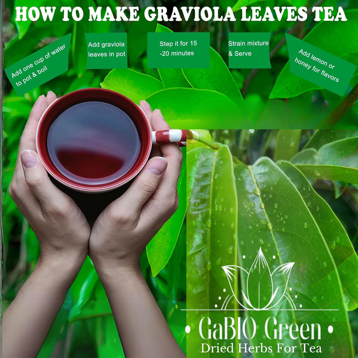 natural detox with graviola leaves