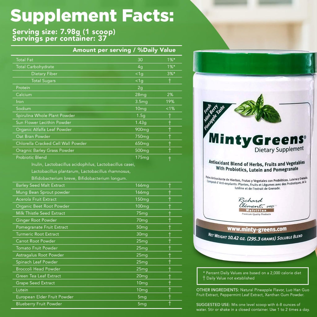 natural detox with Minty Greens