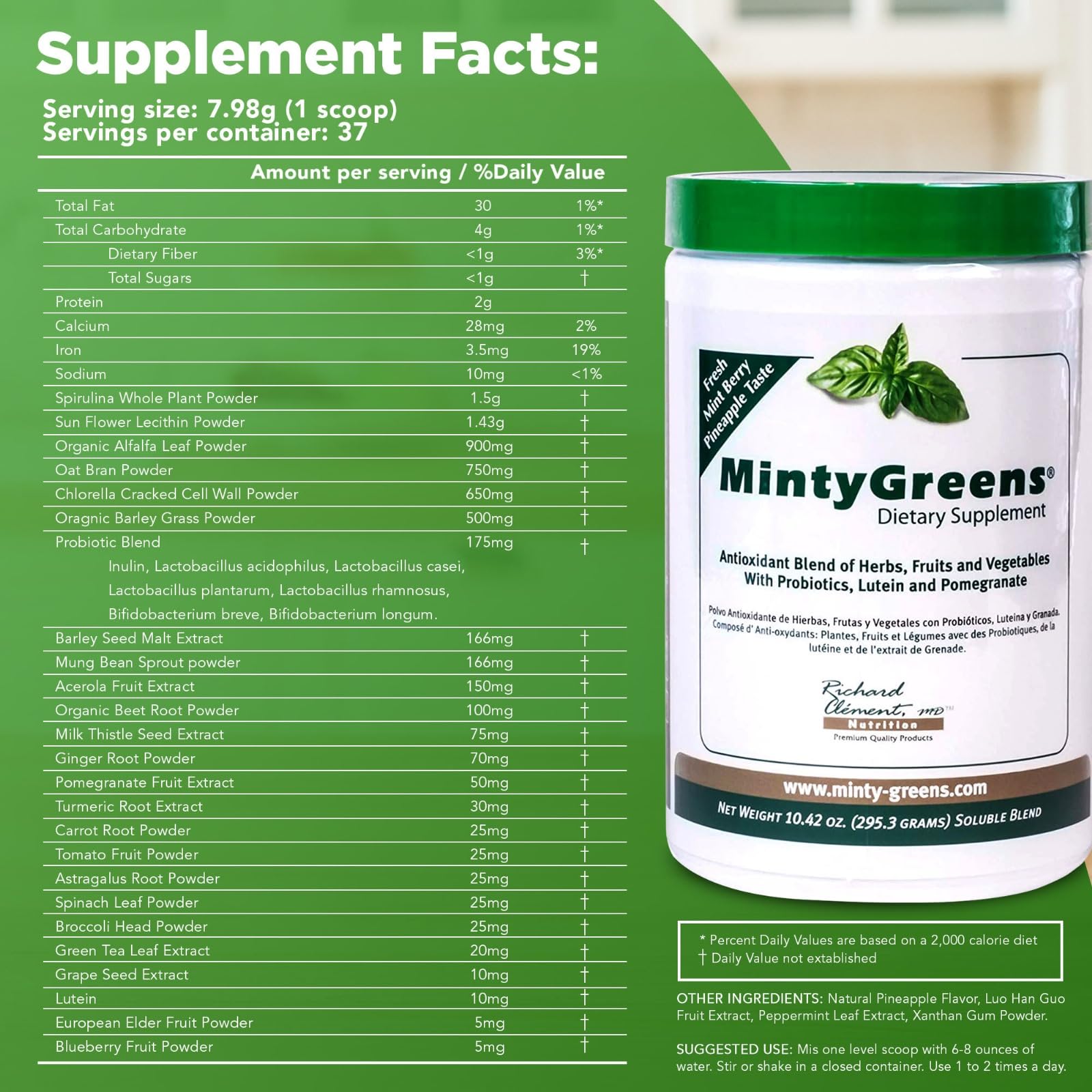 natural detox with Minty Greens