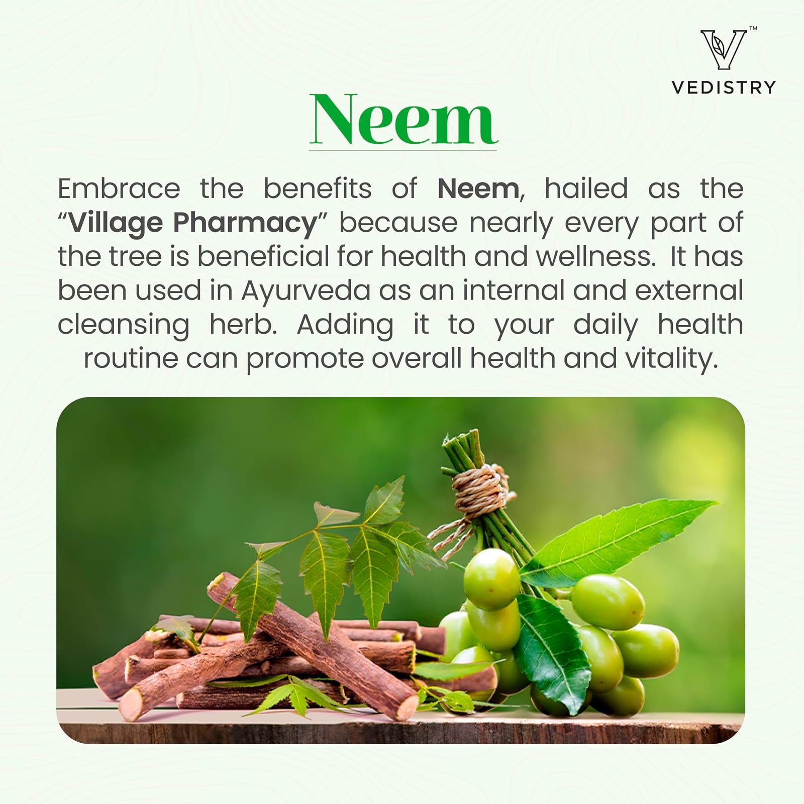 Natural detox with Neem 1100 mg