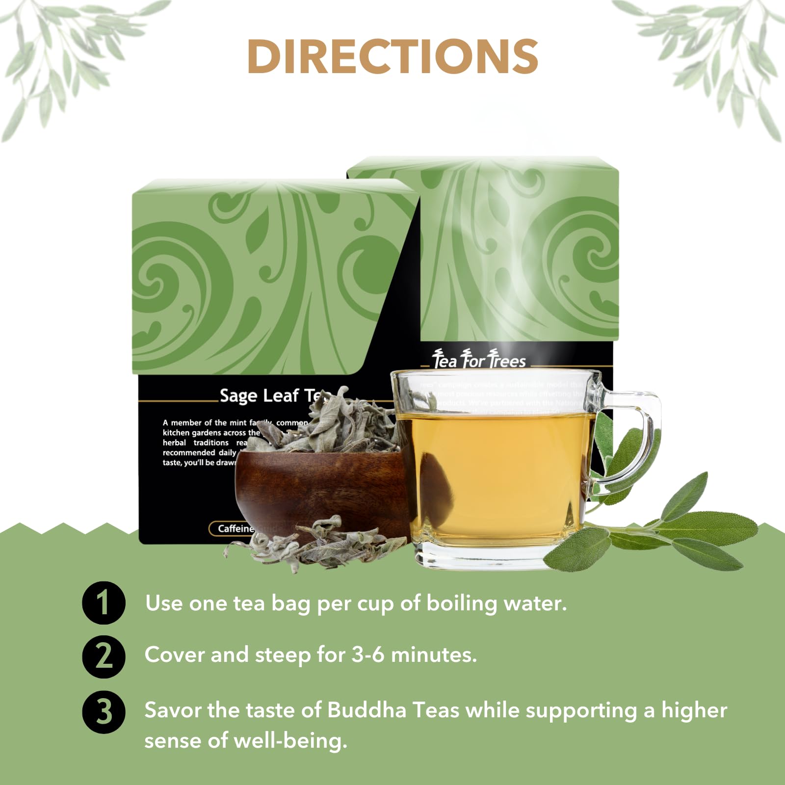 natural detox with sage leaf tea