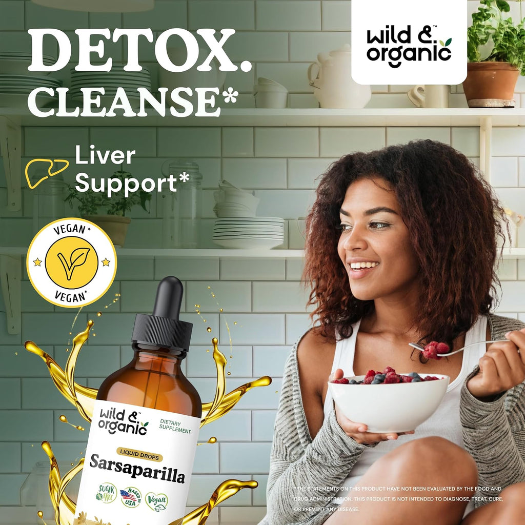 Natural detox with sarsaparilla root