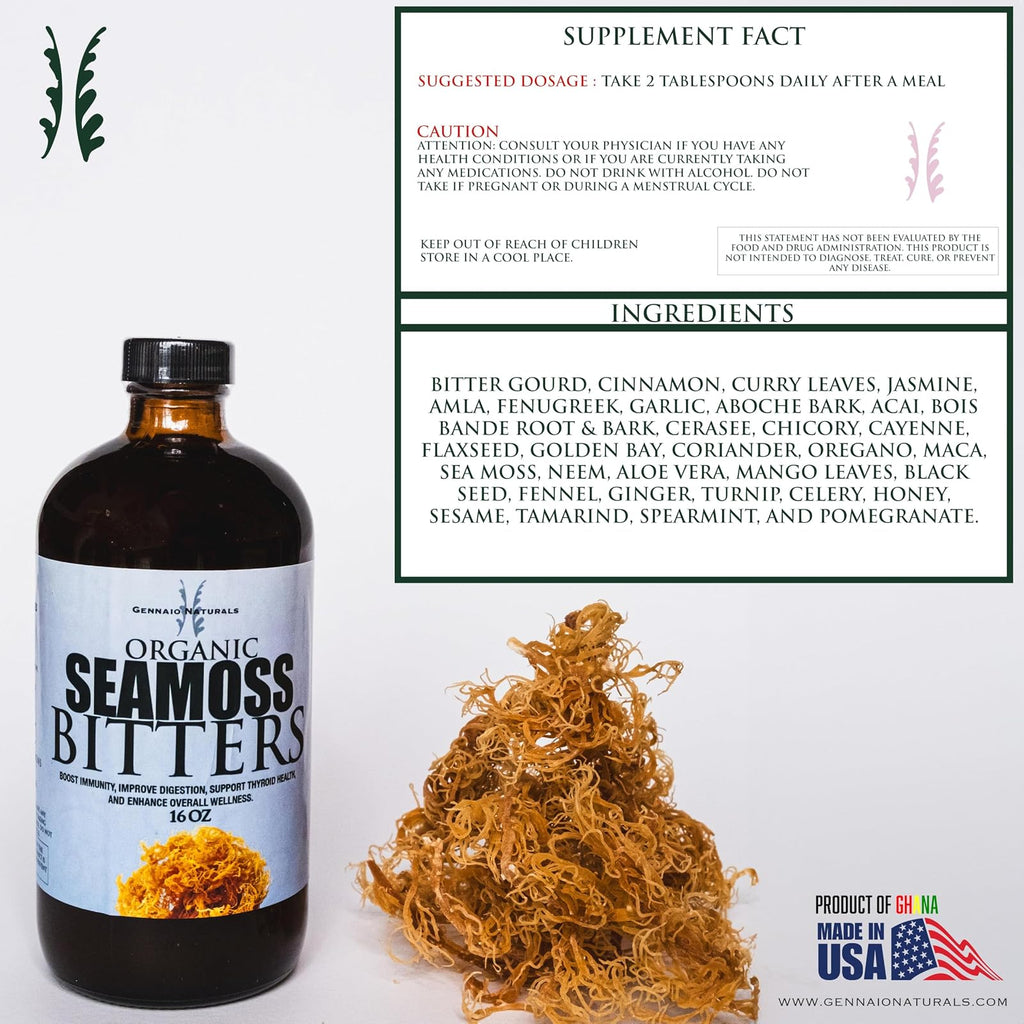 Natural detox with seamoss bitters