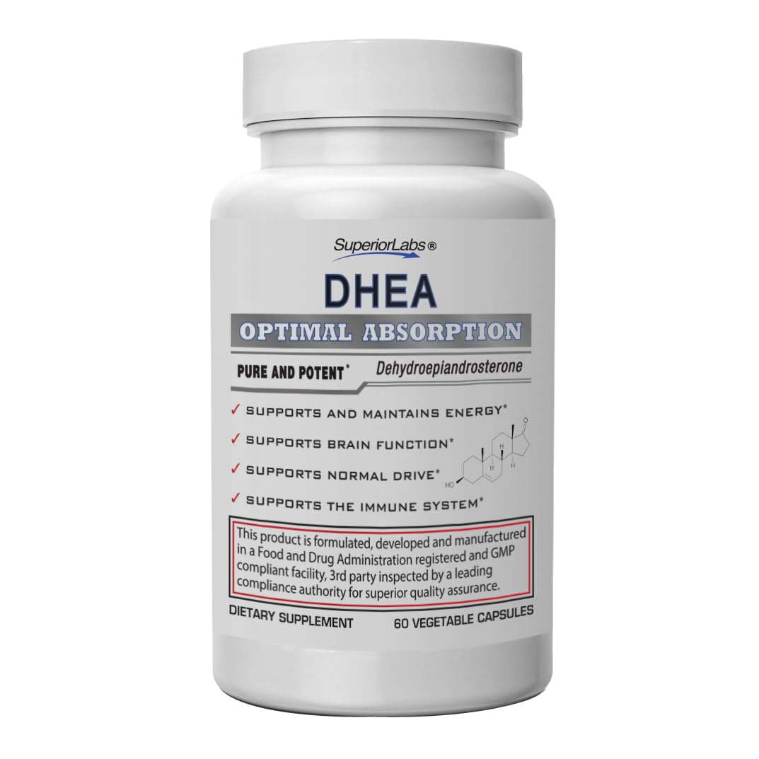 Natural DHEA capsules for youthful energy